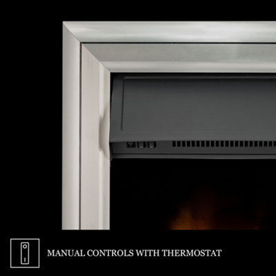 Acantha Vela Electric Fire in Brushed Steel