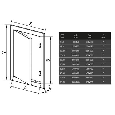 Access Panel Stainless Steel 200x250mm Inspection Door Revision