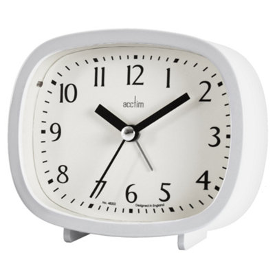 Acctim Hilda Analogue Alarm Clock Non Ticking Sweep Crescendo Alarm ...