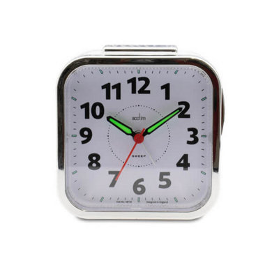 Acctim Otis White Analogue Alarm Clock