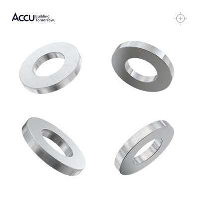 Accu - M7 x 14mm Form A Flat Washers (DIN 125) - Stainless Steel (A2 ...