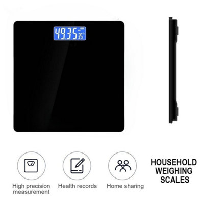 Accurate Digital Bathroom Scales for Body Weight - 180kg Max Load, LED ...