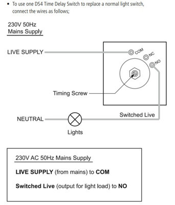 Acel AC1988 Stair Lights Pneumatic Time Delay Switch (Timeguard DS4)