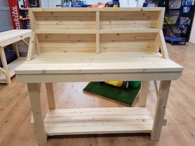 Acorn workbench, kiln-dry work station (H-90cm, D-64cm, L-180cm) with ...