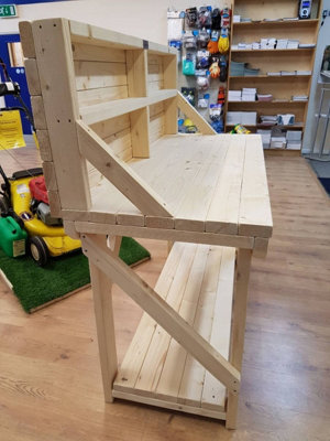 Acorn workbench, kiln-dry work station (H-90cm, D-64cm, L-180cm) with ...