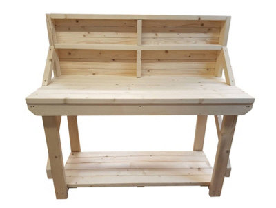 Acorn workbench, kiln-dry work station (H-90cm, D-64cm, L-240cm) with ...