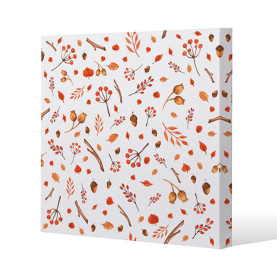 Acorns & Leaves (Canvas Print) / 90 x 90 x 4cm
