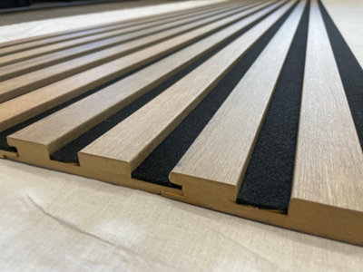 Acoustic Contemporary Light Oak wall panel MDF KIT 2440mm x 600mm