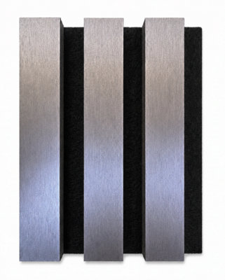 Acoustic Slat Wall Panels Metallic Dark Grey 60 x 240CM Pack of 4 ...