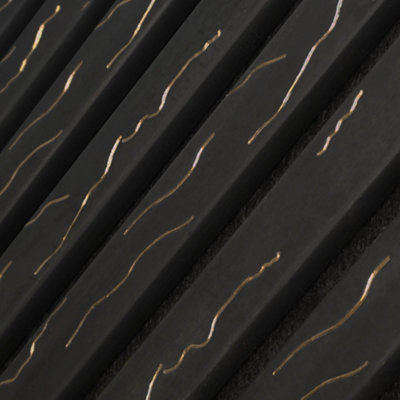 ACOUSTIC WALL PANEL DECORATIVE BLACK WITH GOLD LINE