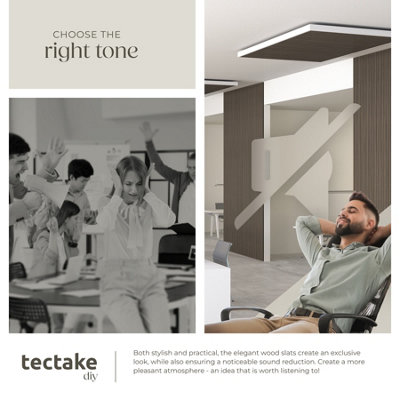 Acoustic Wall Panels with Wood Veneer Slats, Thick Felt and Easy to ...