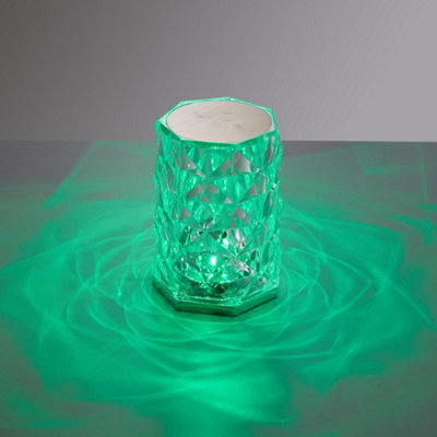 Acrylic Crystal Diamond RGB Dimmable LED Table Lamp with Remote Control ...
