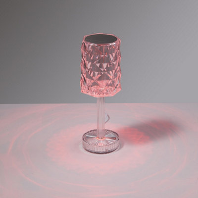 Acrylic Crystal Diamond RGB Dimmable LED Table Lamp with Remote Control