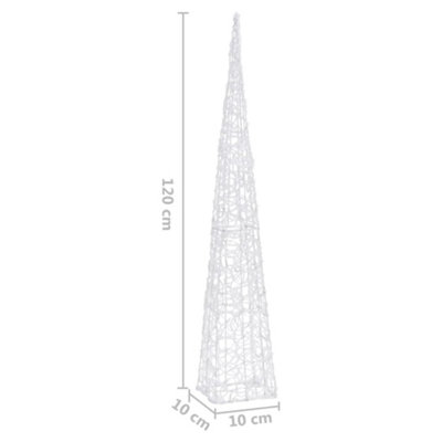 Acrylic Decorative LED Light Cone Blue 120 cm
