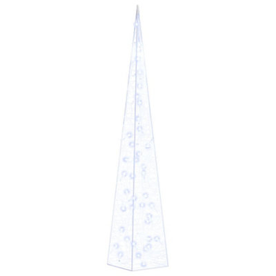 Acrylic Decorative LED Light Cone Blue 90 cm