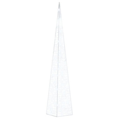 Acrylic Decorative LED Light Cone Cold White 90 cm