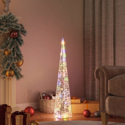 Acrylic Decorative LED Light Cone Multicolour 90 cm | DIY at B&Q