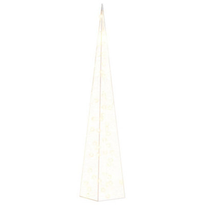 Acrylic Decorative LED Light Cone Warm White 90 cm