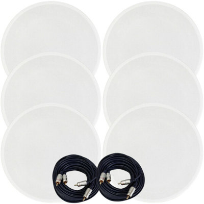 Active Bluetooth 6x Ceiling Speaker Kit 50W Wireless HiFi Audio ...