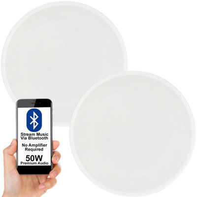 Active Bluetooth Ceiling Speaker Kit 50W Wireless Audio HiFi Streaming ...