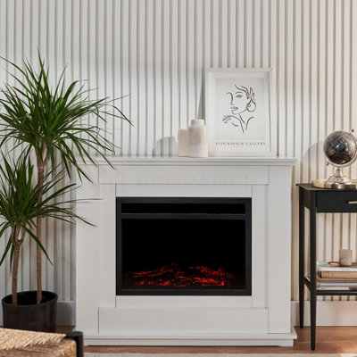 Acupanel Contemporary White Wrapped Acoustic Slat Wall Panel 240cm x 60cm