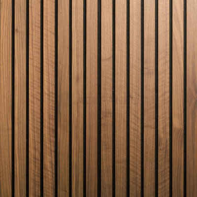Acupanel Luxe Natural Walnut Acoustic Wood Slat Wall Panel 240cm x 60cm