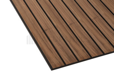 Acupanel Luxe Natural Walnut Non Acoustic Wood Slat Wall Panel 240cm x 60cm