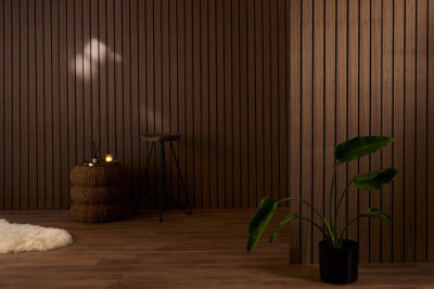 Acupanel Luxe Natural Walnut Non Acoustic Wood Slat Wall Panel 240cm x 60cm