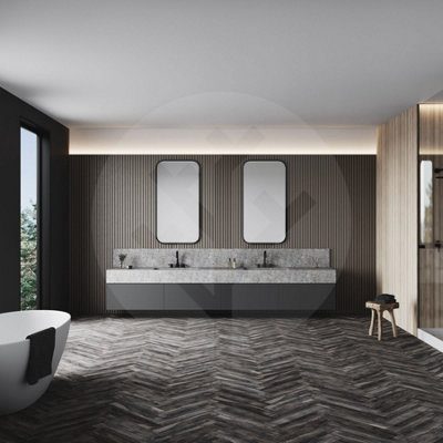 Acupanel Walnut Exterior Composite Wood-Effect Slat Wall Panels 2 x ...