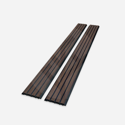 Acupanel Walnut Exterior Composite Wood-Effect Slat Wall Panels 2 x ...