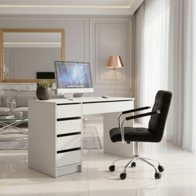 ADA Desk Robust Laminated Board with ABS Edges White Matt