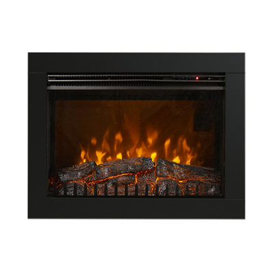 Adali Matt Black Inset Wall Mounted Electric Fire