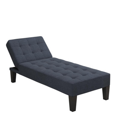 Adalynn Chaise Lounger Blue Linen