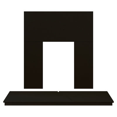 Adam Black Wooden Back Panel & Hearth, 48 Inch | DIY at B&Q