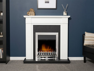 Adam Blenheim Electric Fire in Chrome