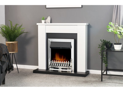 Adam Blenheim Electric Fire in Chrome