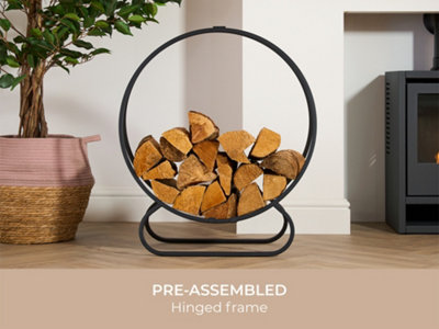 Adam Burford Firewood Log Holder in Black
