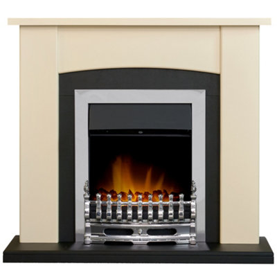 Adam Holden Fireplace in Cream & Black with Blenheim Electric Fire in ...
