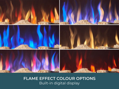 Adam Orlando Inset / Wall Mounted Electric Fire, 42 Inch