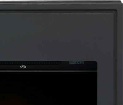 Adam Oslo Electric Inset Stove in Black with Remote Control