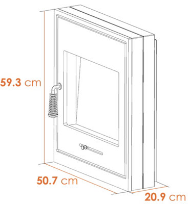 Adam Oslo Electric Inset Stove in Black with Remote Control