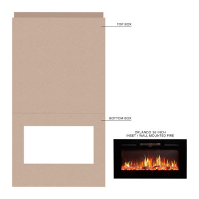 Adam Pre-Built Media Wall 1 with Orlando Inset Wall Electric Fire