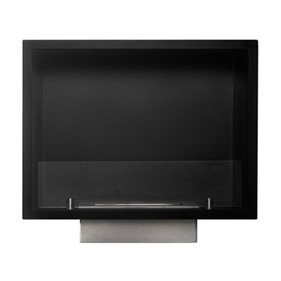 Adam Quatro Bio Ethanol Large Inset Fire in Black