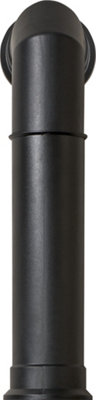 Adam Tall Angled Decorative Stove Pipe in Black