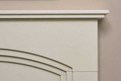 Adam Truro Fireplace in Cream with Blenheim Electric Fire in Black, 41 Inch