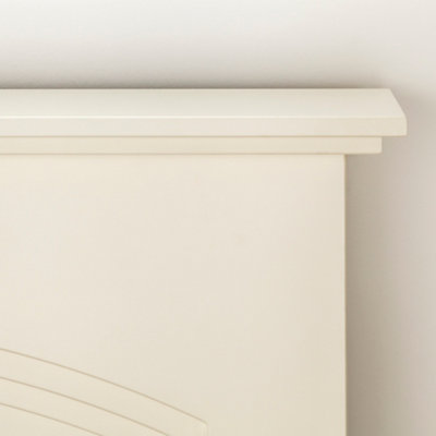 Adam Truro Fireplace in Cream with Helios Electric Fire in Brushed ...