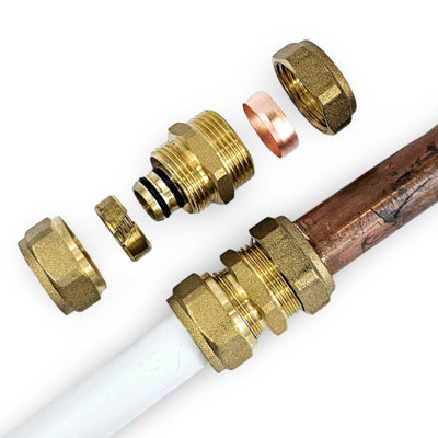 Adapter Reducer 20mm Barrier Plastic Pipe x 22mm Compression Copper ...
