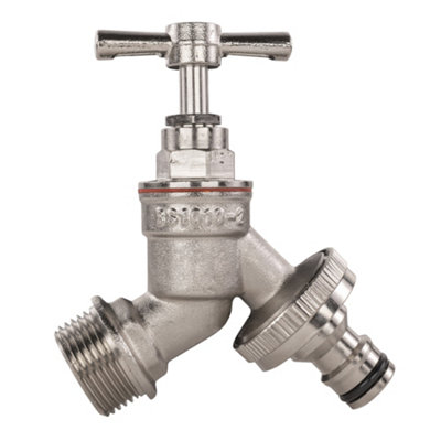 Adaptor+tap for water butts and rain barrels,requires a 26mm hole ...