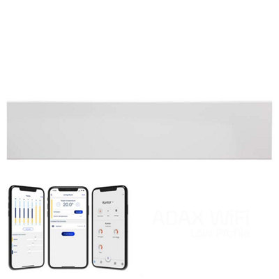 Adax Neo Wifi Low Profile Electric Panel Heater, Wall Mounted, 1400W, White | DIY at B&Q
