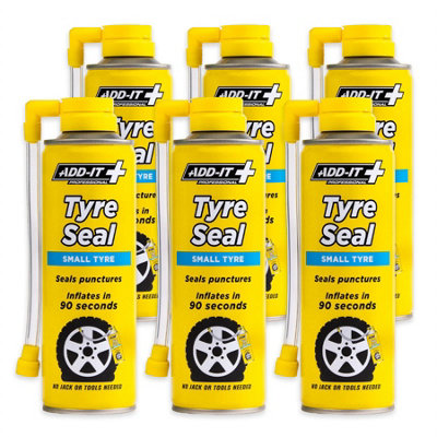 Add It Small Tyre Seal Emergency Puncture Repair Inflator 6x 300mL ...